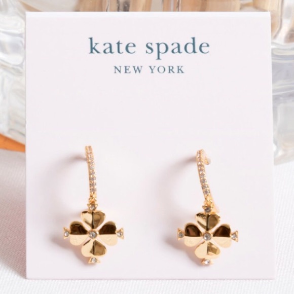 kate spade | Jewelry | Kate Spade Legacy Logo Spade Flower Huggies ...
